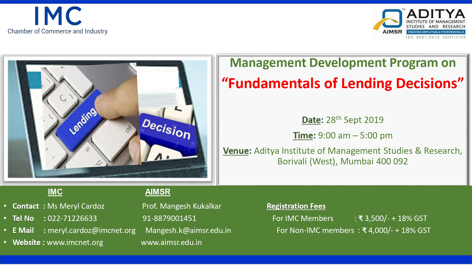 IMC Chamber of Commerce and Industry, Become a Member